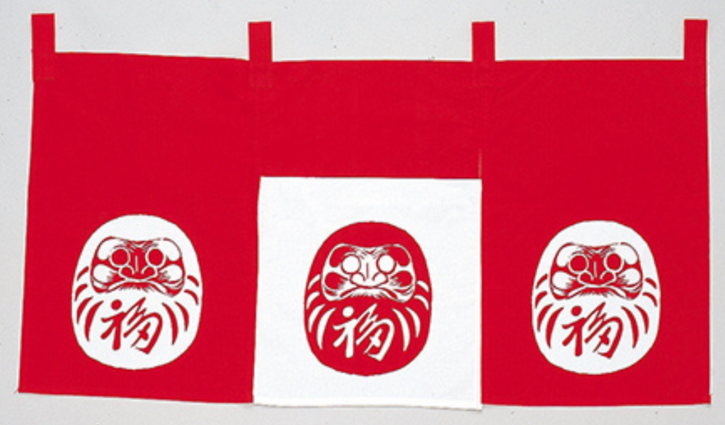 Noren Red & White Daruma – Lucky Japan